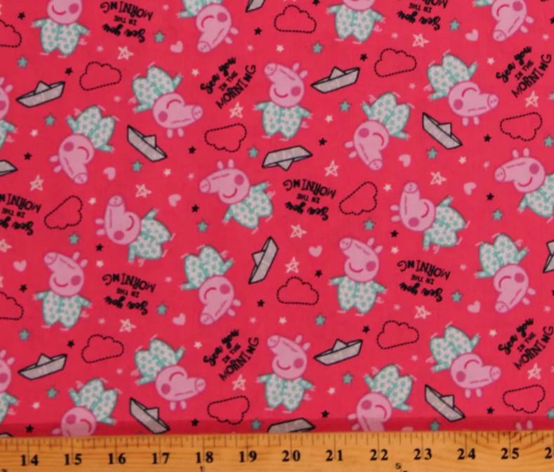 Peppa Pig See You in the Morning Sailor Cotton Fabric 100% Cotton Ships ...