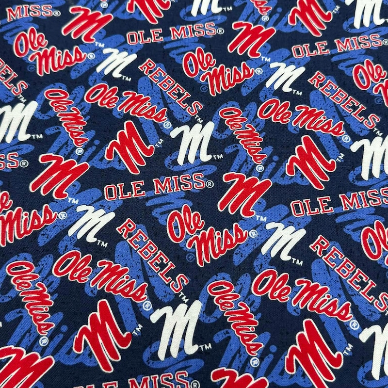 Ole Miss Cotton Fabric - Etsy