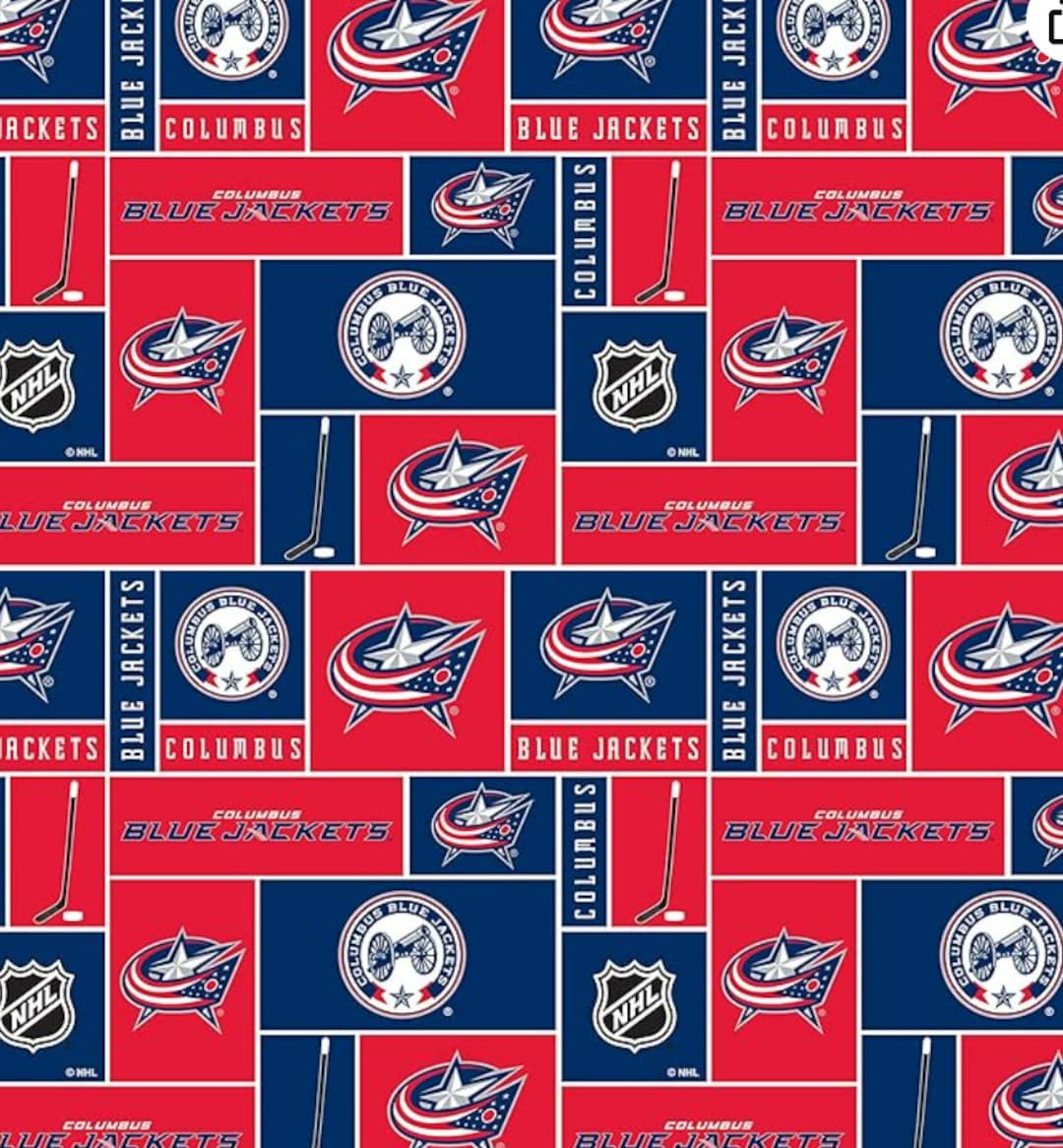 Columbus Blue Jackets CBJ FLEECE Fabric. See Description for Actual ...