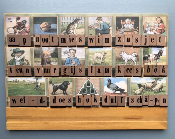 Aap,noot,mies, Cornelis Jetse, Hoogeveen Leesplank, Wooden Leesplank ...