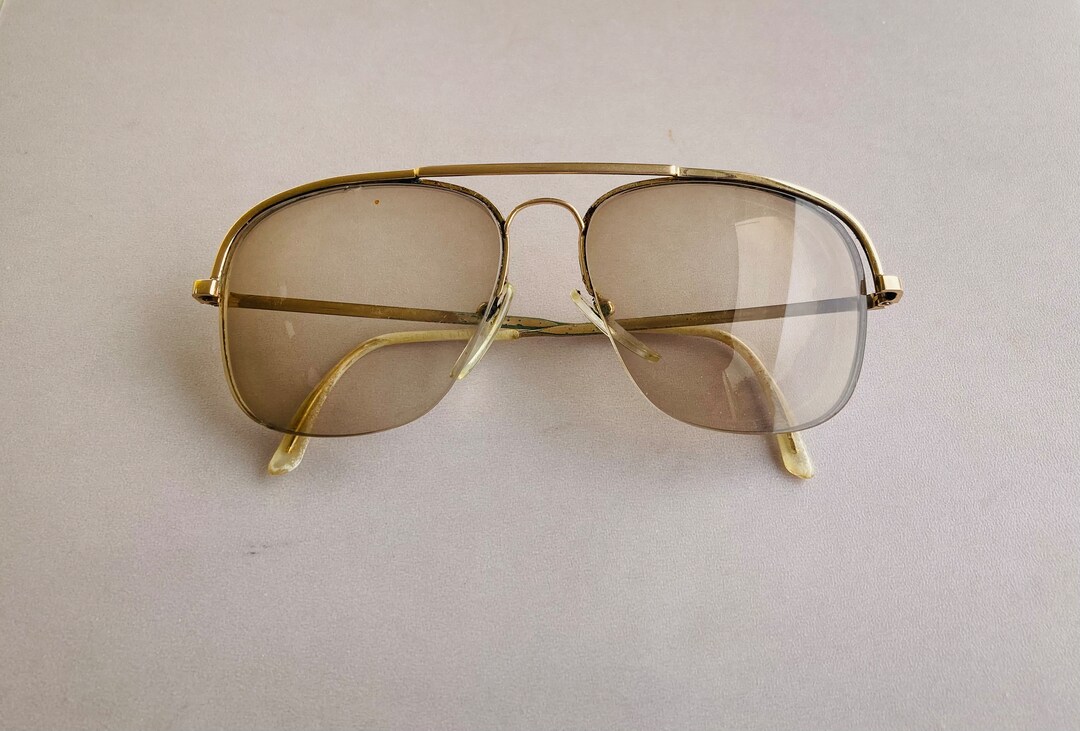 Vintage Aviator Glasses,gold Metal,prescripted Glasses - Etsy