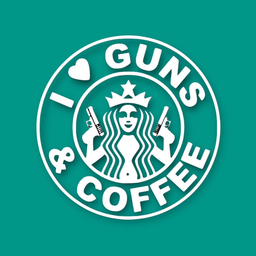 I Love Guns & Coffee Decal - Etsy