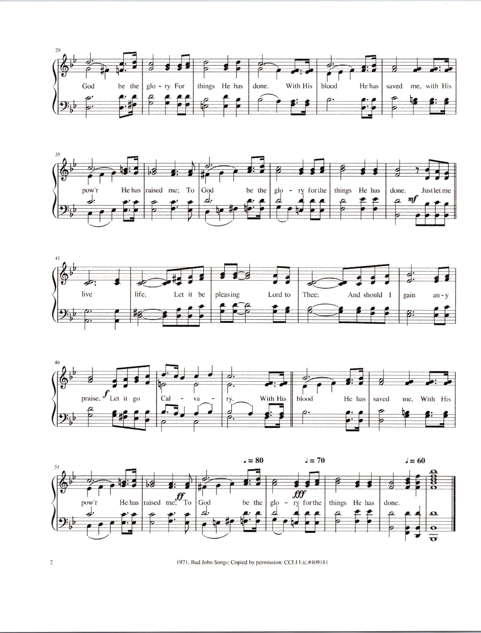 My Tribute by Andrae Crouch - Digital Religious Piano With Lyrics Sheet ...