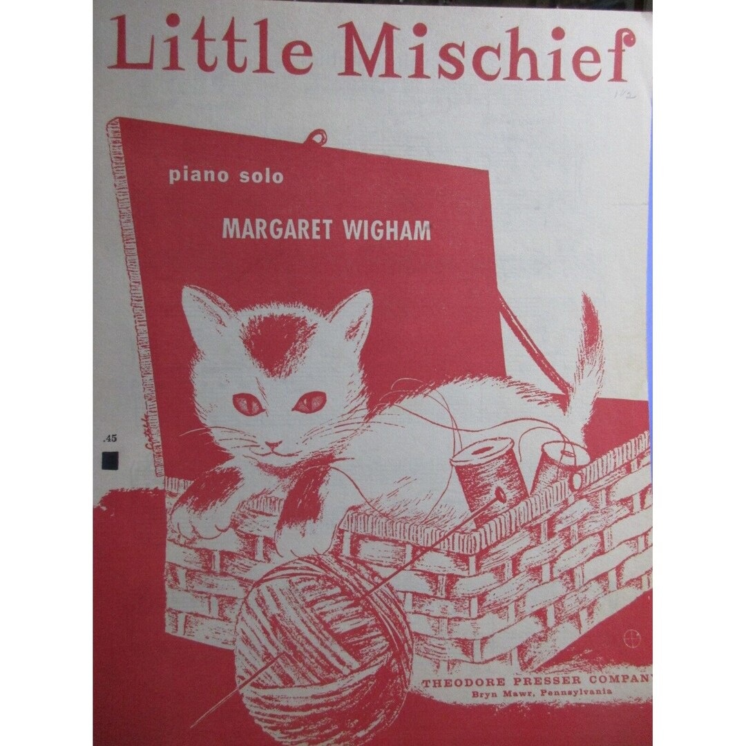 Little Mischief Piano Solo - Sheet Music 1961 Theodore Presser Co ...