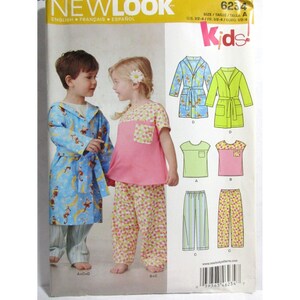 Simplicity Pattern 6234 Kids New Look Size 1/2 - 4 Toddler Robe Pajamas ...