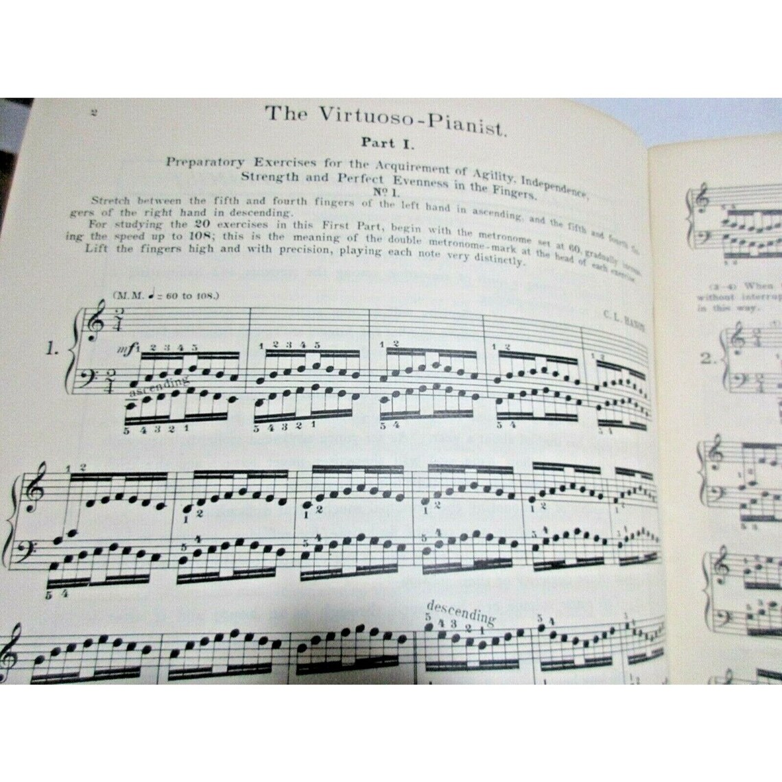 Schirmers Library - Hanon the Virtuoso Pianist Book 1 Sixty Exercises ...
