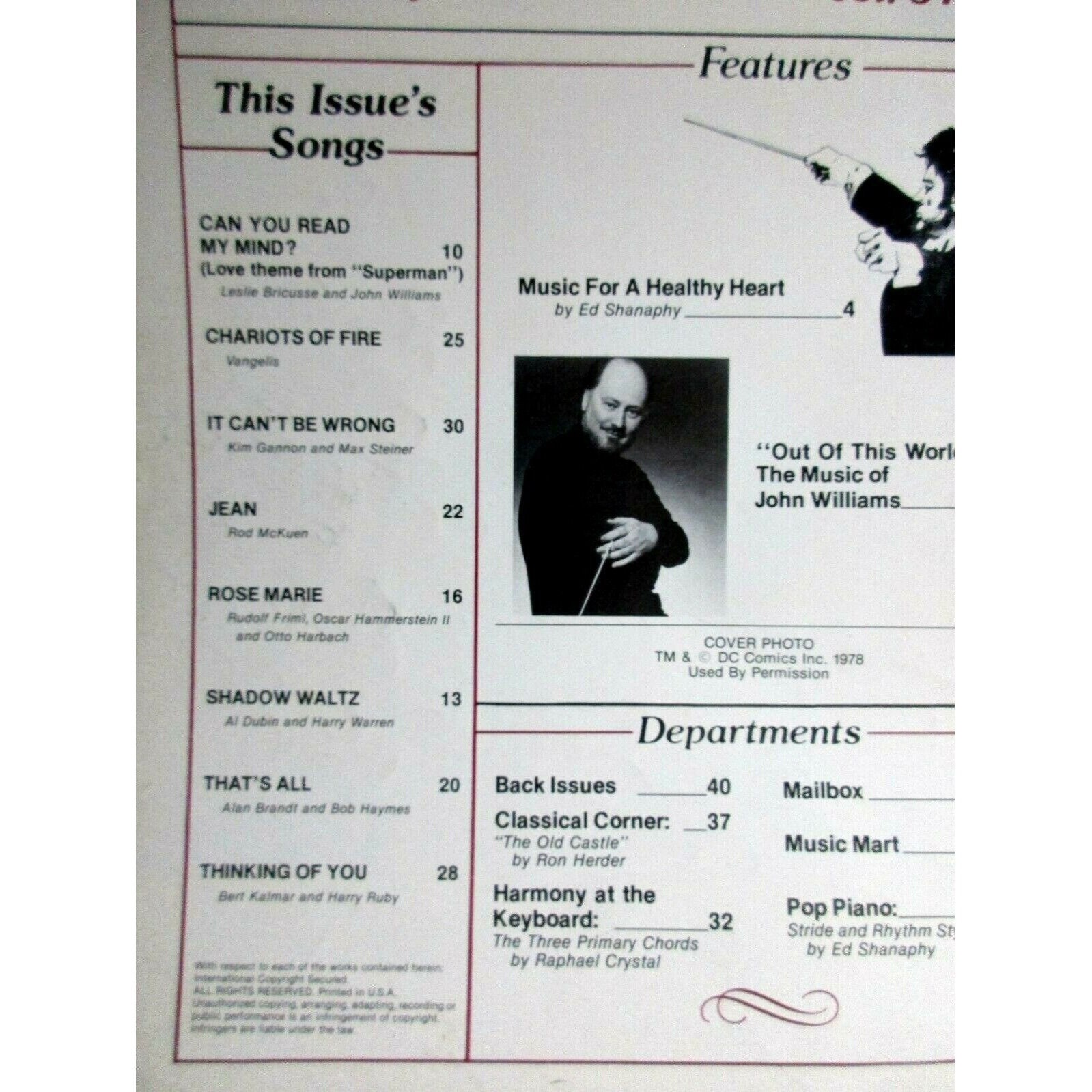 Sheet Music Magazine February 1984 Piano/guitar/vocal 8 Arrangements ...
