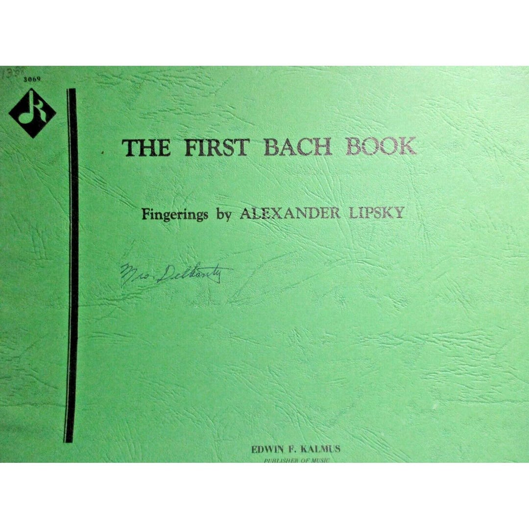 Piano - the First Bach Book - Fingerings by Alexander Lipsky -edwin ...