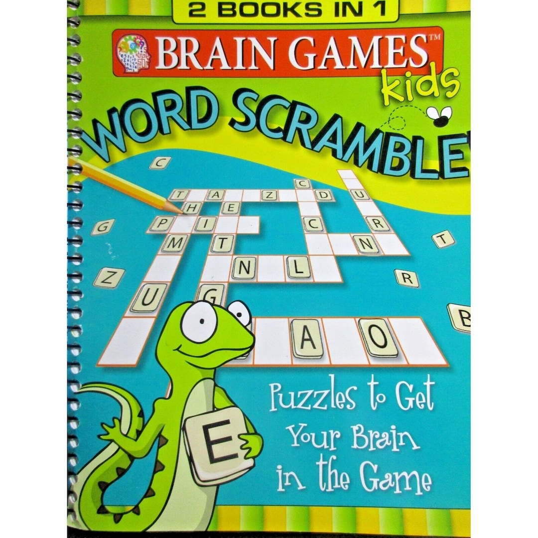 Brain Games for Kids Word Scramble 2 Bks in 1 Spiral Paperback - Etsy