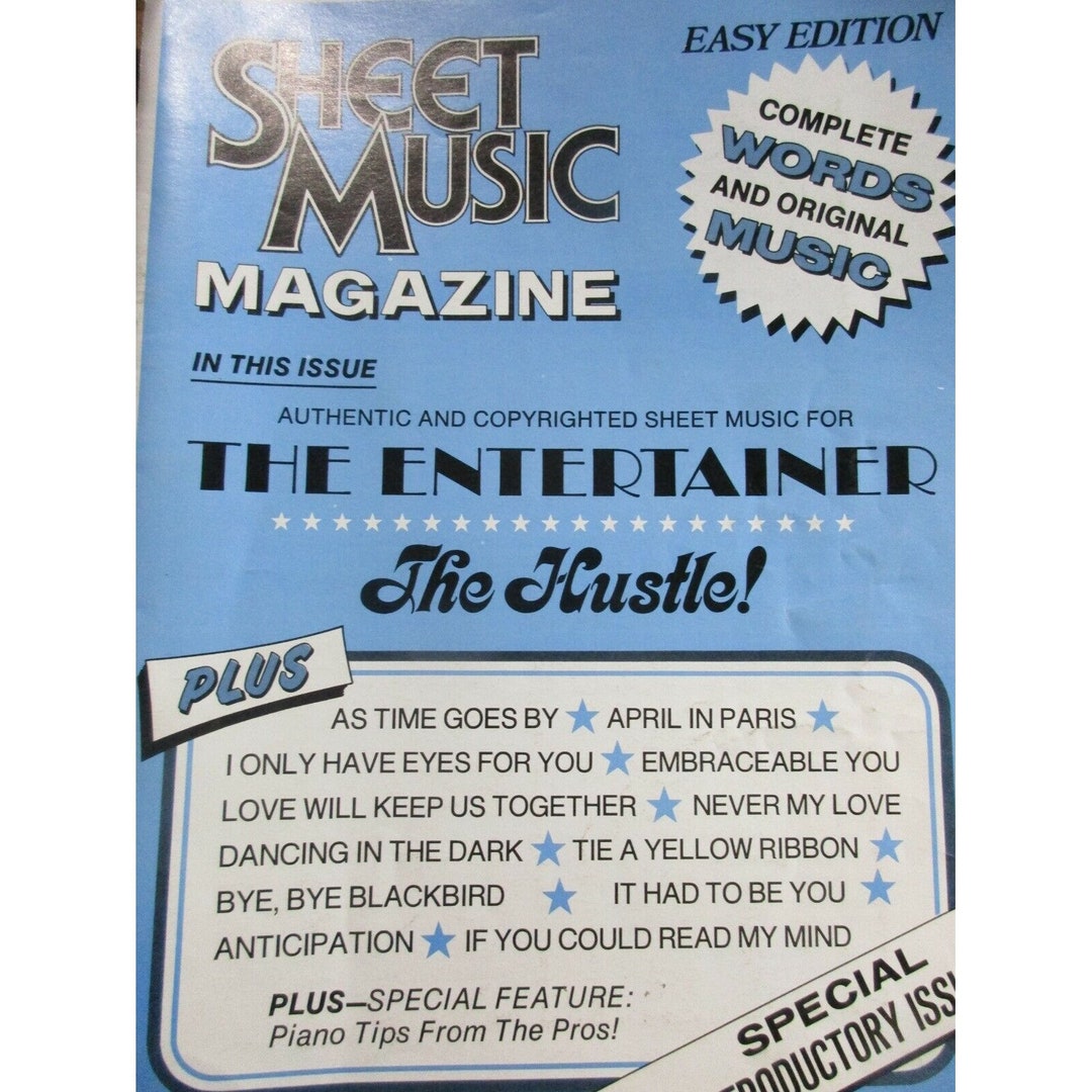 Sheet Music Magazine 1978 Golden Oldies and All Time Standards (see ...