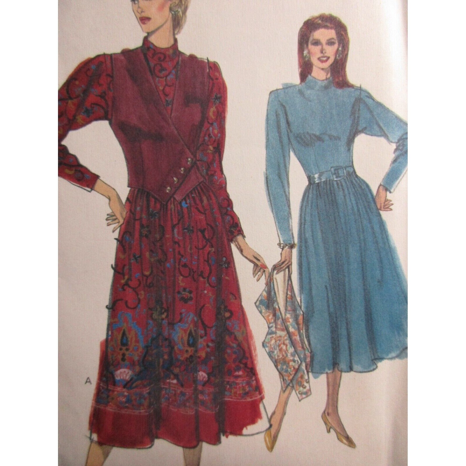 Vogue Pattern 7642 Sizes 12 - 16 Misses Dress & Vest 2 Variations Uncut ...