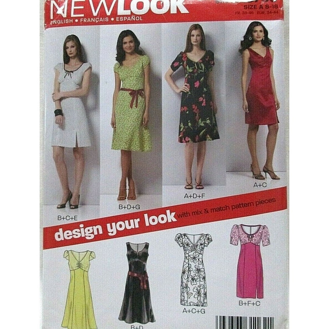 Simplicity Pattern 6750 Sizes 8-18 New Look Misses Dress Many ...