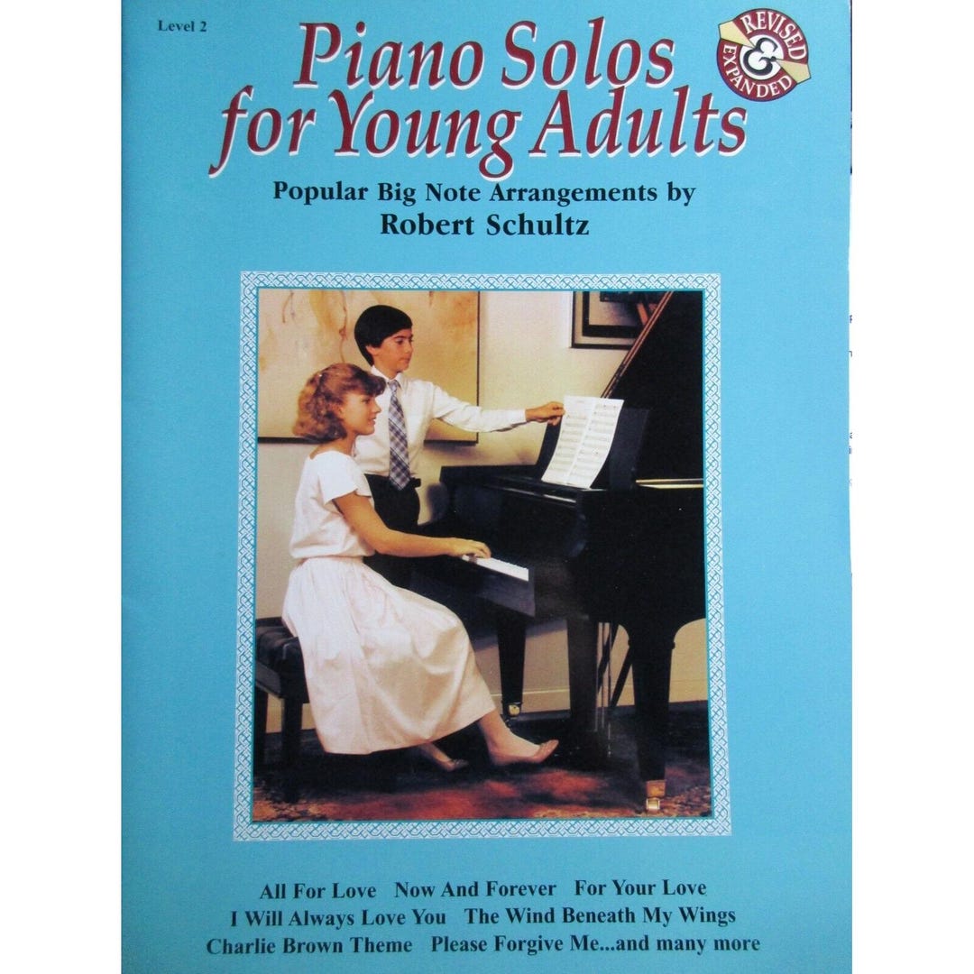 Piano Song Book - Piano Solos for Young Adults Big Note Arrangements ...