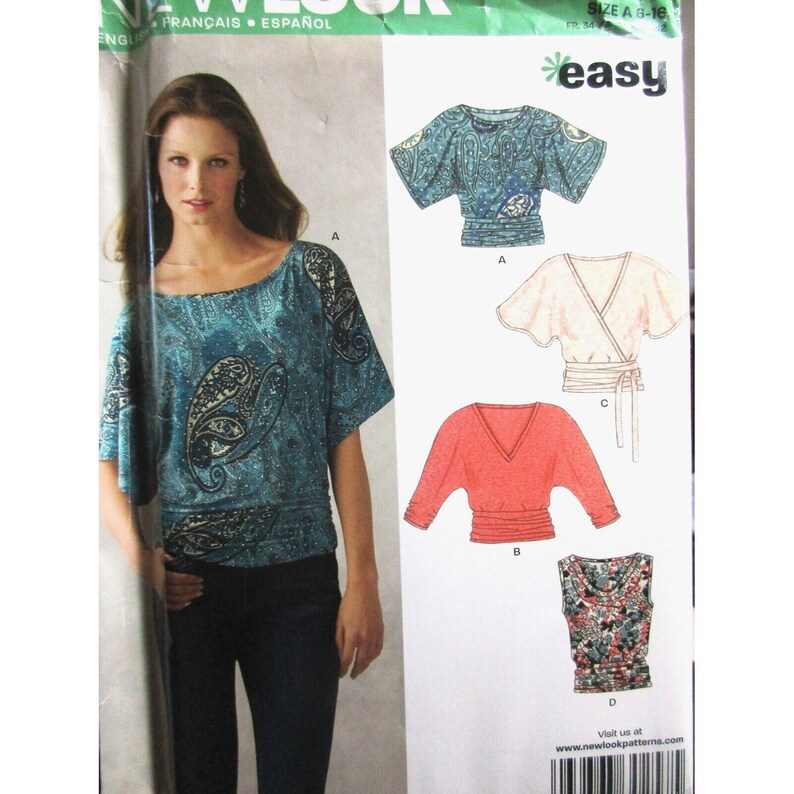 Simplicity Pattern 6648 Sizes 6 18 Easy New Look Misses Tops 4 ...