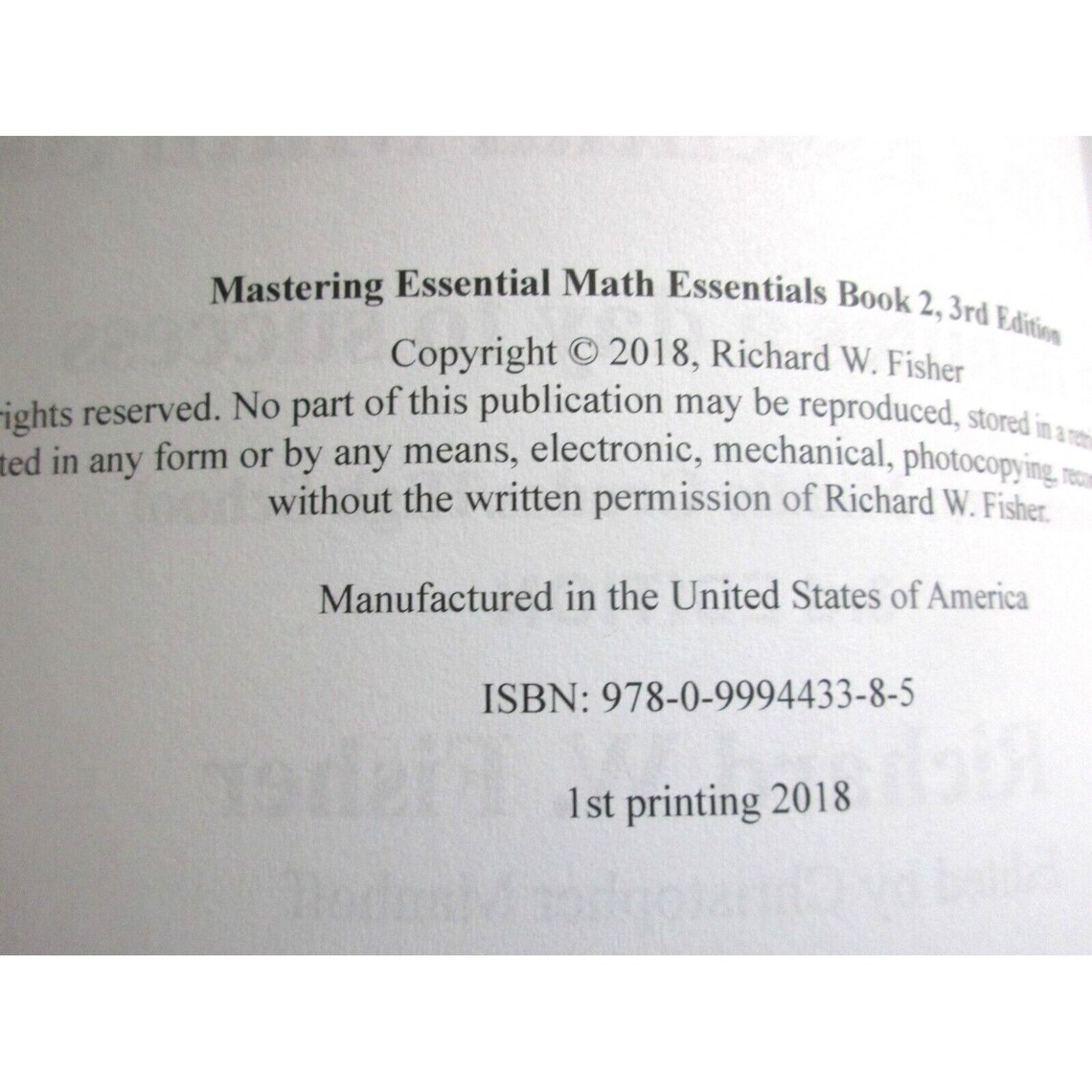 Mastering Essential Math Skills Bk Two - Richard W. Fisher 2018 3rd Ed ...