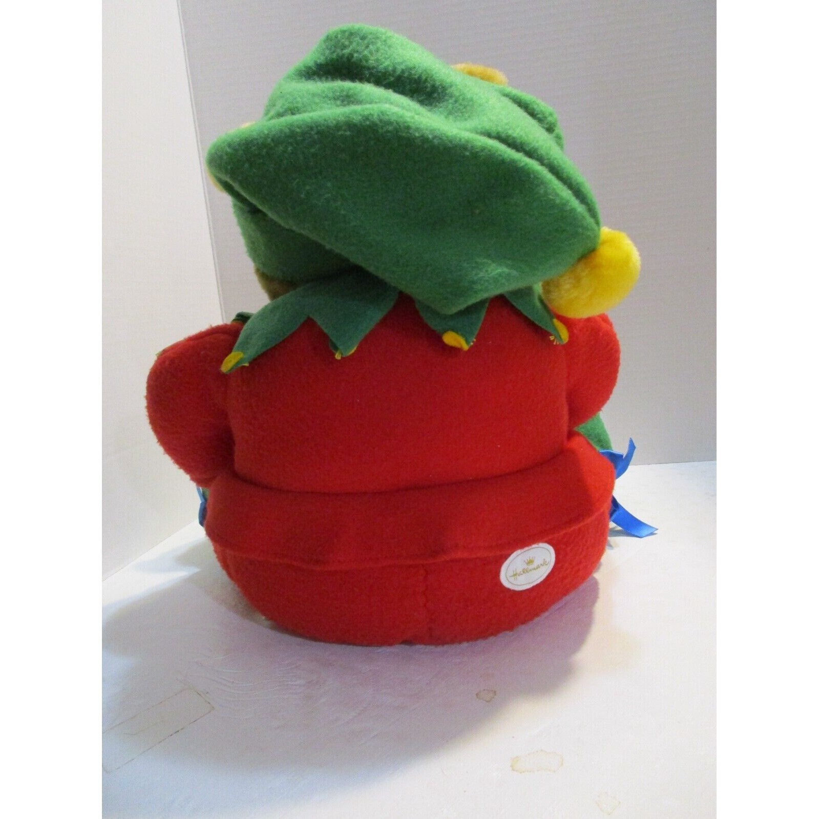 Hallmark Plush Bear Chris the Elf 25 Santa's Workshop 14tall Soft Teddy ...