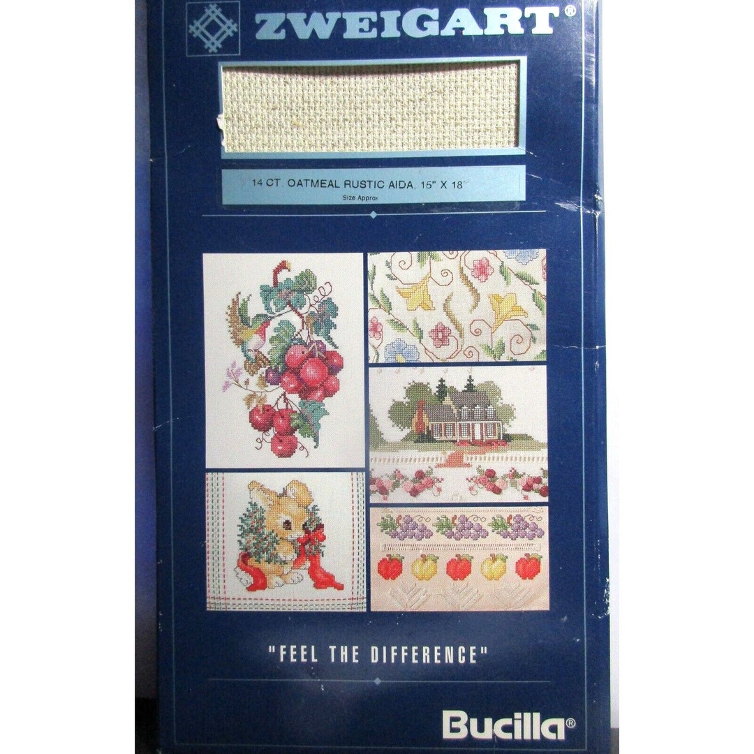 Bucilla Sweigart 14 Count Oatmeal Rustic Aida 15" X 18" - Sealed NOS ...