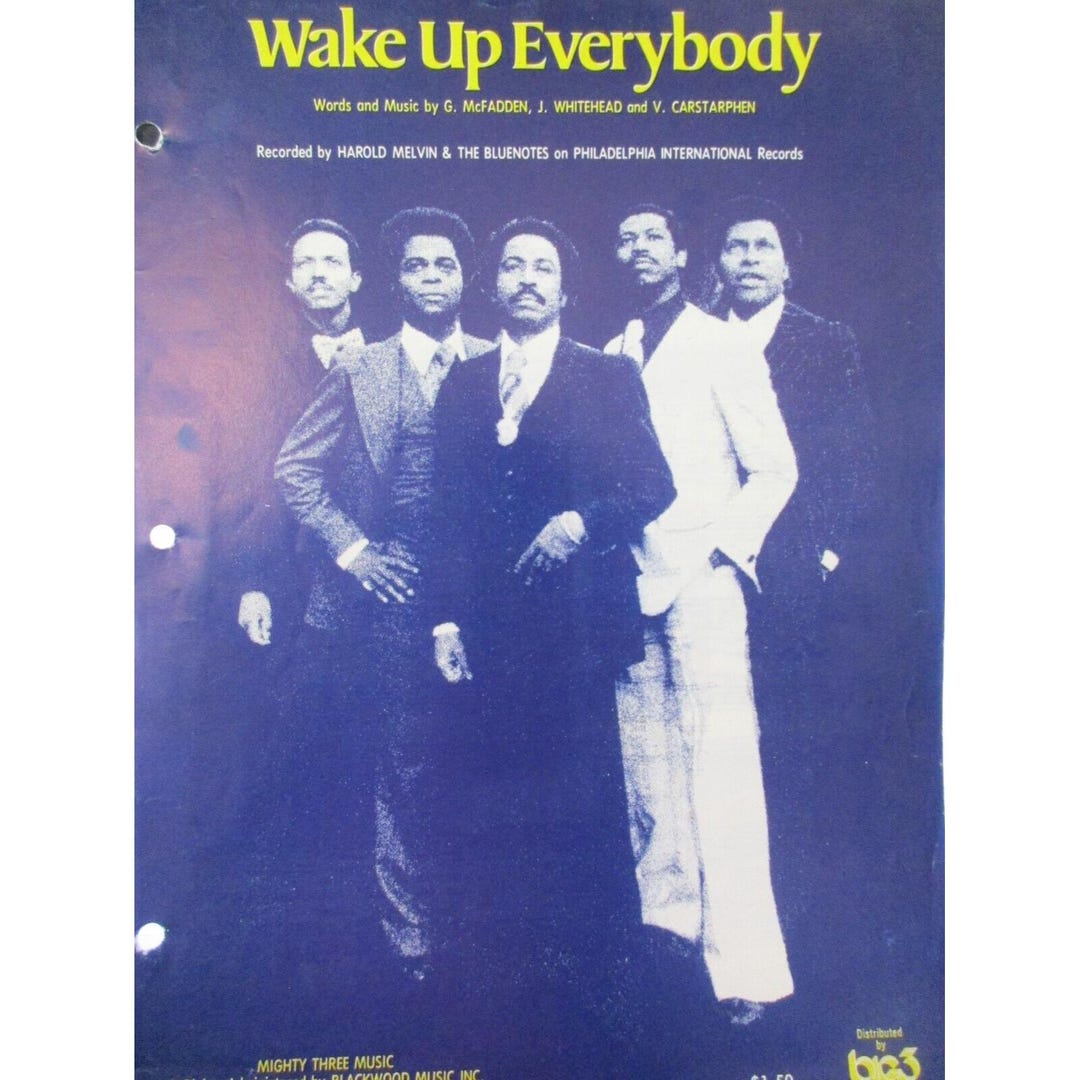 Wake up Everybody Sheet Music - 1975 Mighty Three Music - Key of G - Etsy