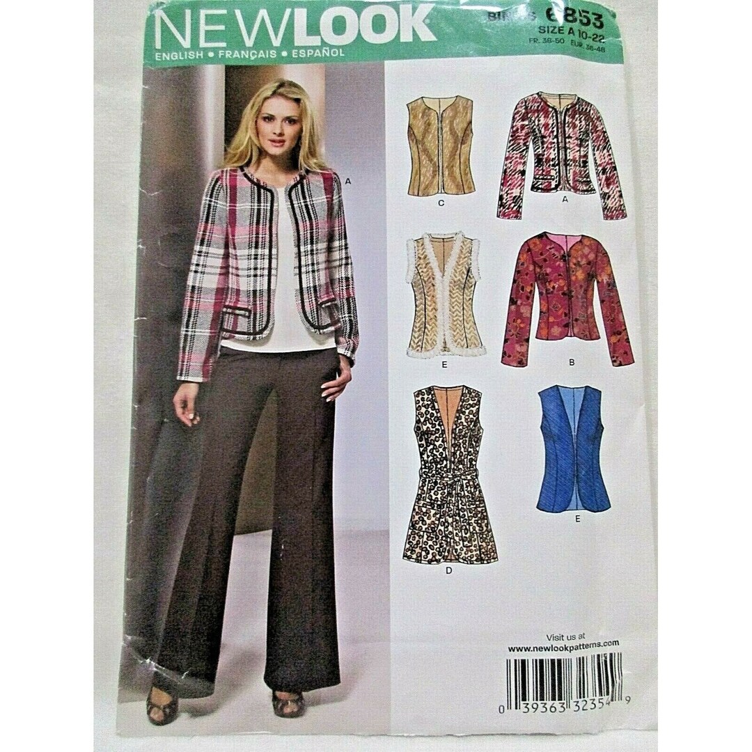 Simplicity Pattern 6853 Sizes 10-22 New Look Misses Jacket & Dress ...