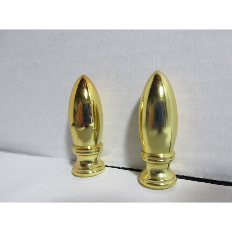 Lot of 2 Classic Gold Tone Solid Brass Finials for Lamps 2l X 1/2w - Etsy