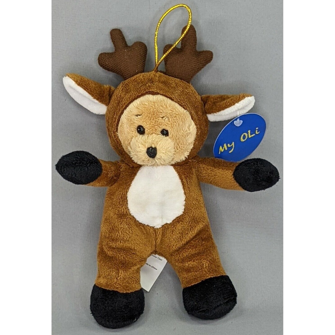 My Oli Bear/reindeer Plush 8" Soft Small Animal Christmas Holiday Gift ...