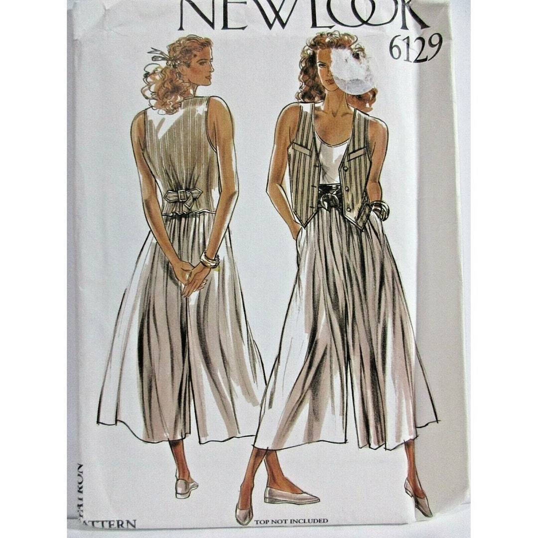 Simplicity New Look Pattern 6129 Sizes 8 - 18 Misses Vest & Culottes ...