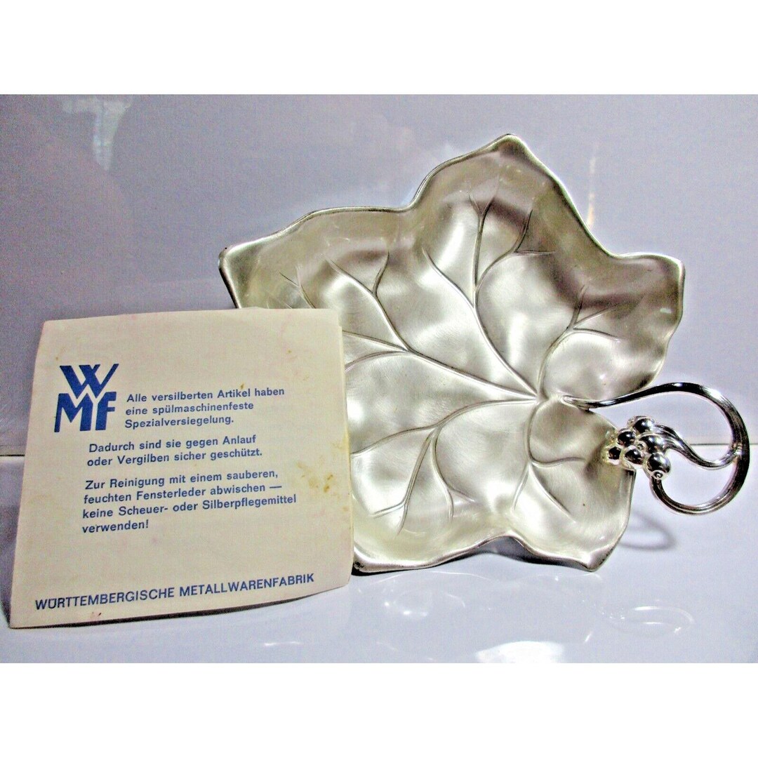 WMF Worttembergische Metall Warenfabrik Silver Plated Leaf Dish 1970's ...