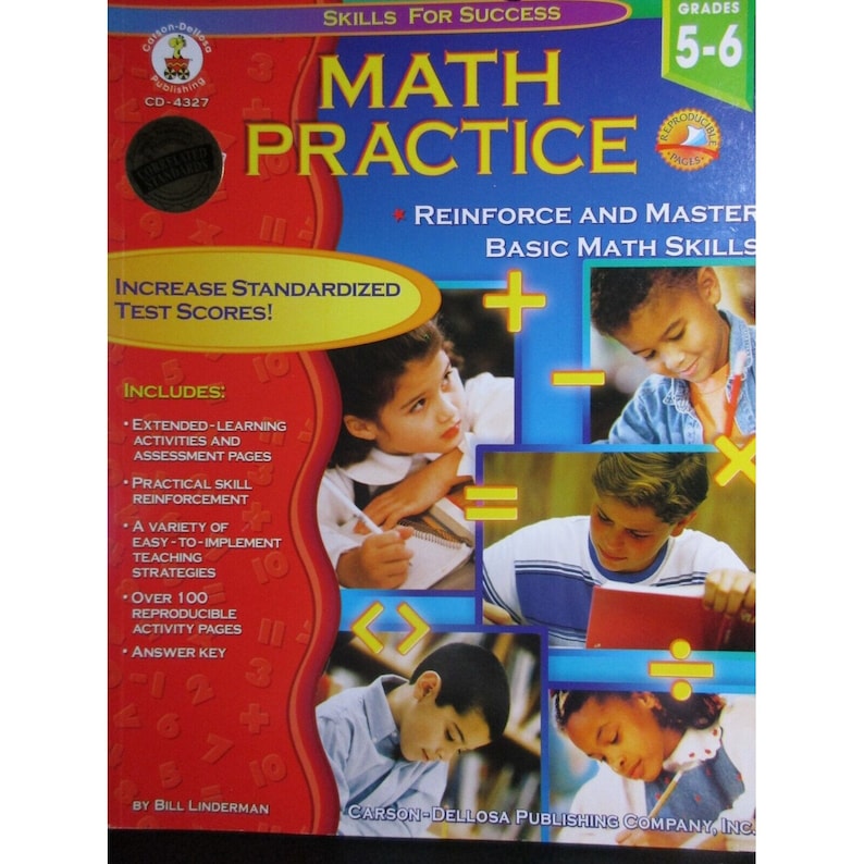 Math Practice: Skills for Success Grades 5 6 by Bill Linderman 2003 - Etsy