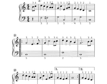 Frosty the Snowman - Beginner Piano Sheet Music - Etsy