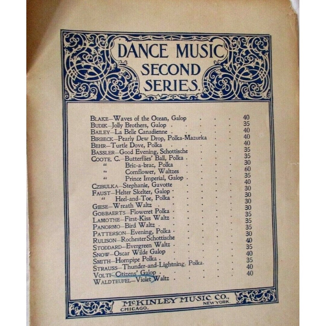 THE CITIZENS' GALOP Piano Solo by Carl Volti 1900 Mckinley Music Co ...