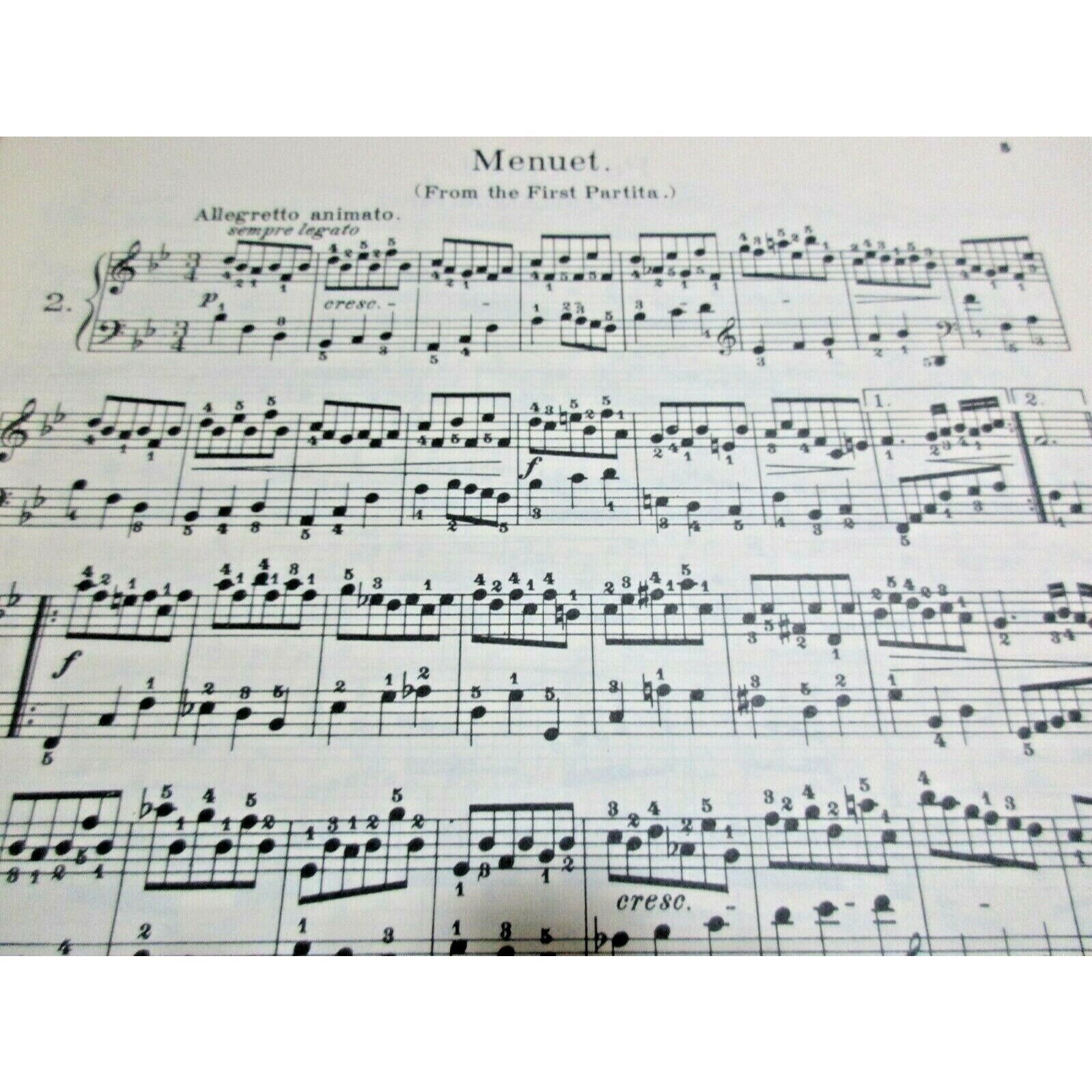 Bach Album of 21 Favorite Pieces for the Piano Vol 12 Schirmers Library ...