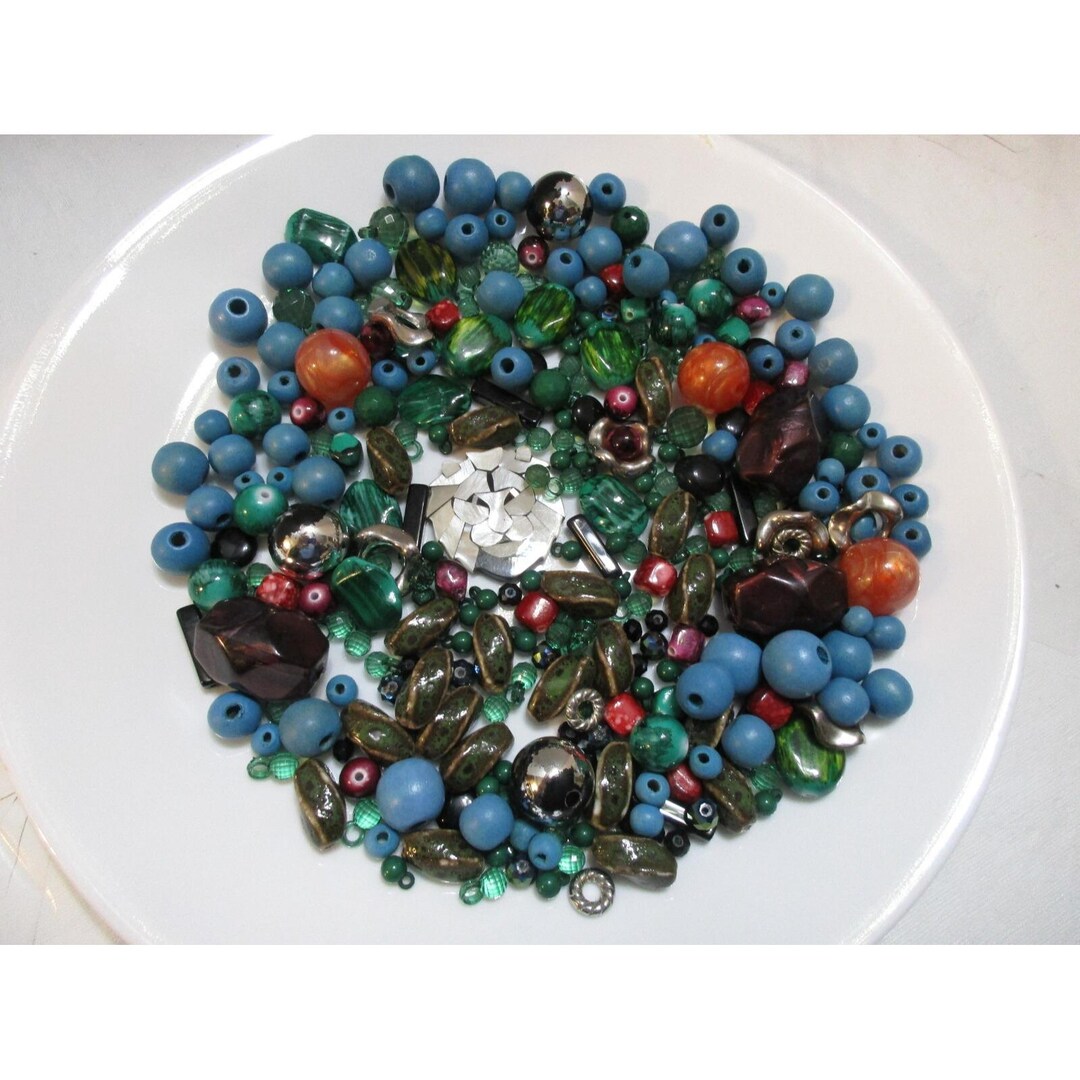 Bead Lot Multicolor Glass Plastic Metal Jewelry and Crafting 10 Oz. See ...