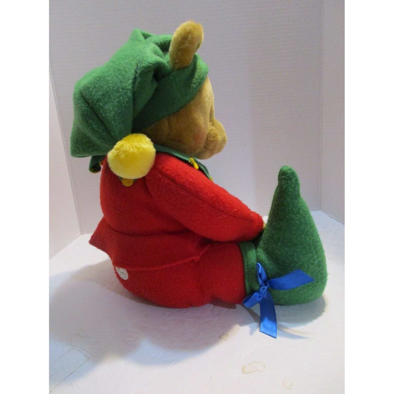 Hallmark Plush Bear Chris the Elf 25 Santa's Workshop 14tall Soft Teddy ...