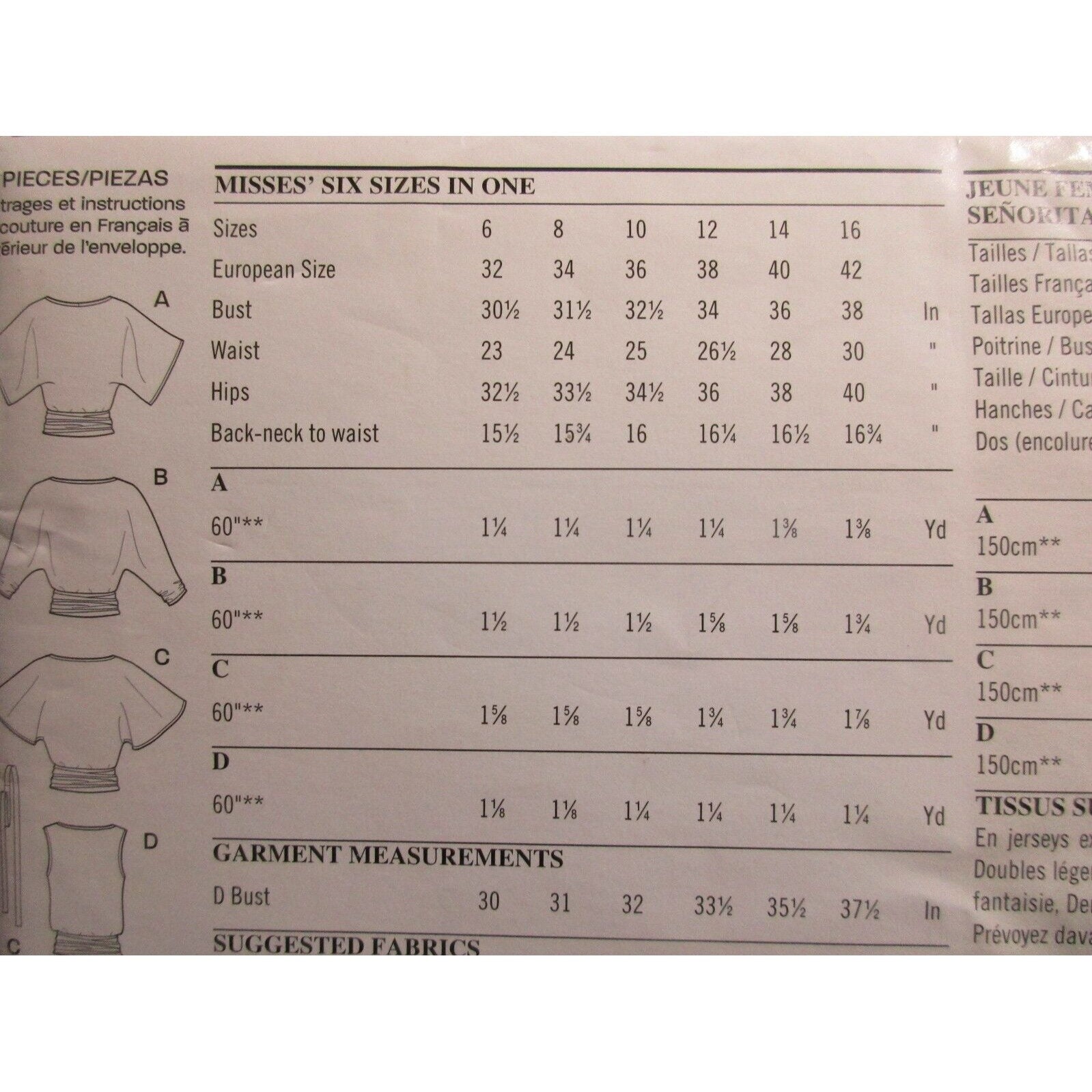 Simplicity Pattern 6648 Sizes 6 18 Easy New Look Misses Tops 4 ...