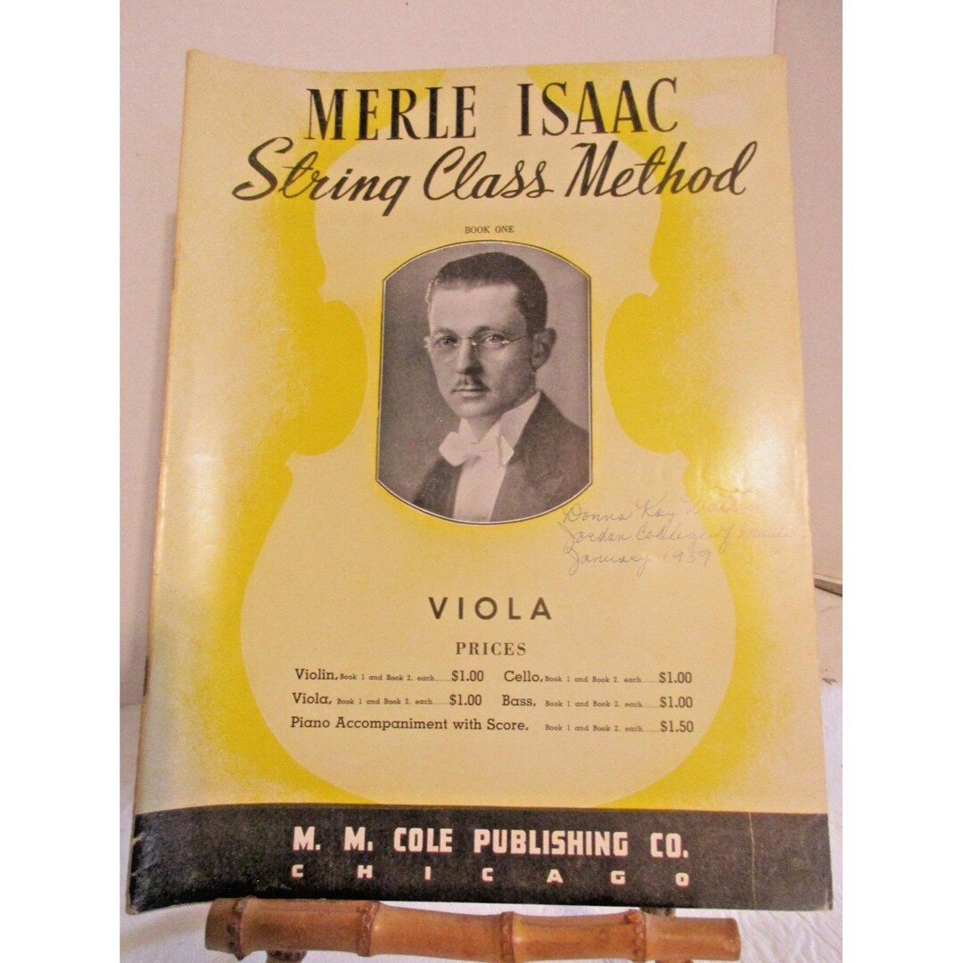 Merle Isaac String Class Method for Viola - 1940 M. M. Cole Publishing ...