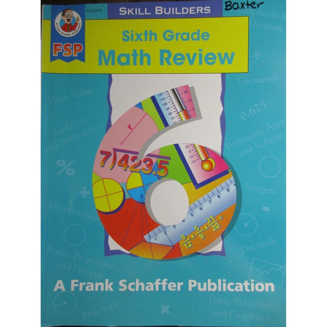 Sixth Grade Math Review Skill Builders - Frank Schaffer Pub. 1996 ...