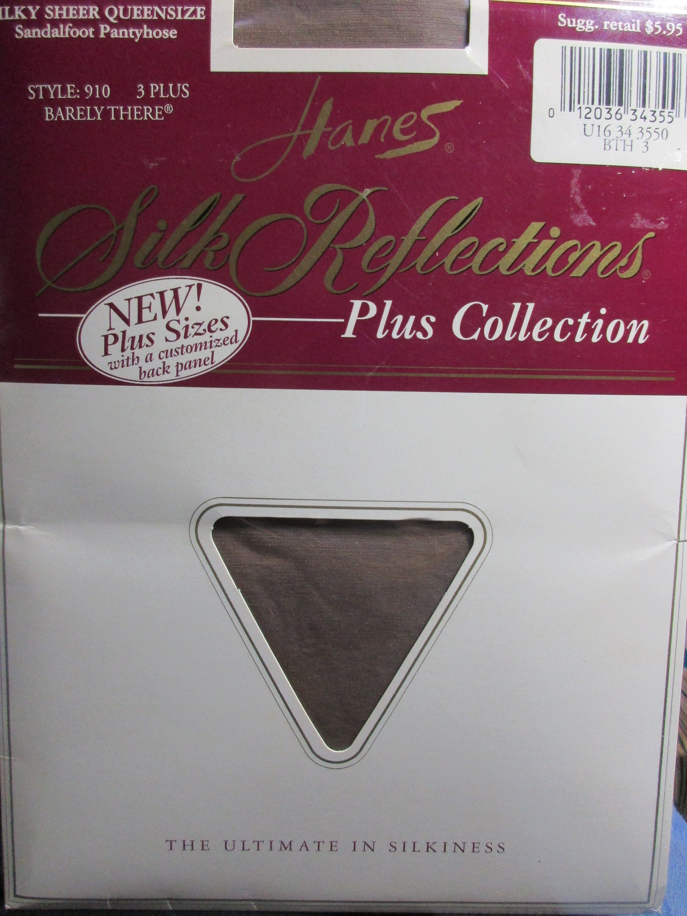Hanes Silk Reflections Queen Size 3 Plus Style 910 Barely There ...