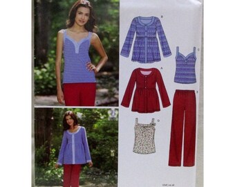 Uncut New Look Sewing Pattern 6763 Sizes 8-18 Easy New Look Misses Top ...
