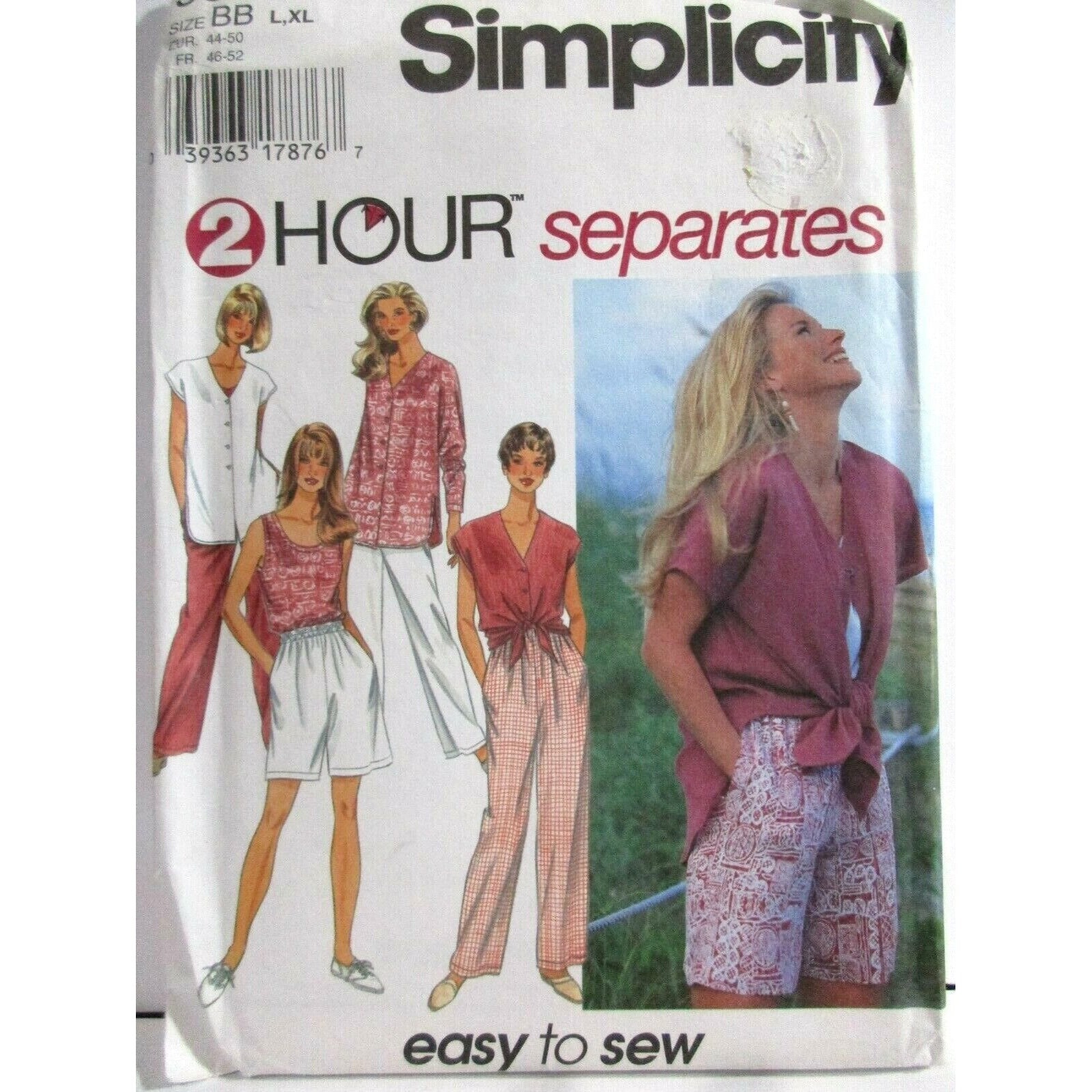 Simplicity New Look Pattern 9518 Sizes L - XL Easy Misses Tops Pants ...
