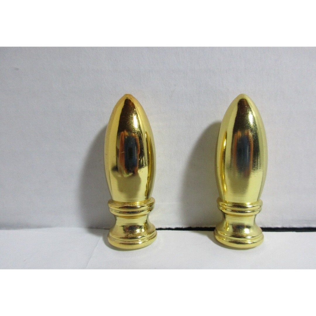 Lot of 2 Classic Gold Tone Solid Brass Finials for Lamps 2l X 1/2w - Etsy