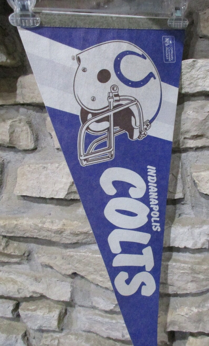 Vintage Indianapolis Colts Felt Pennant Banner Flat NFL Football Full ...
