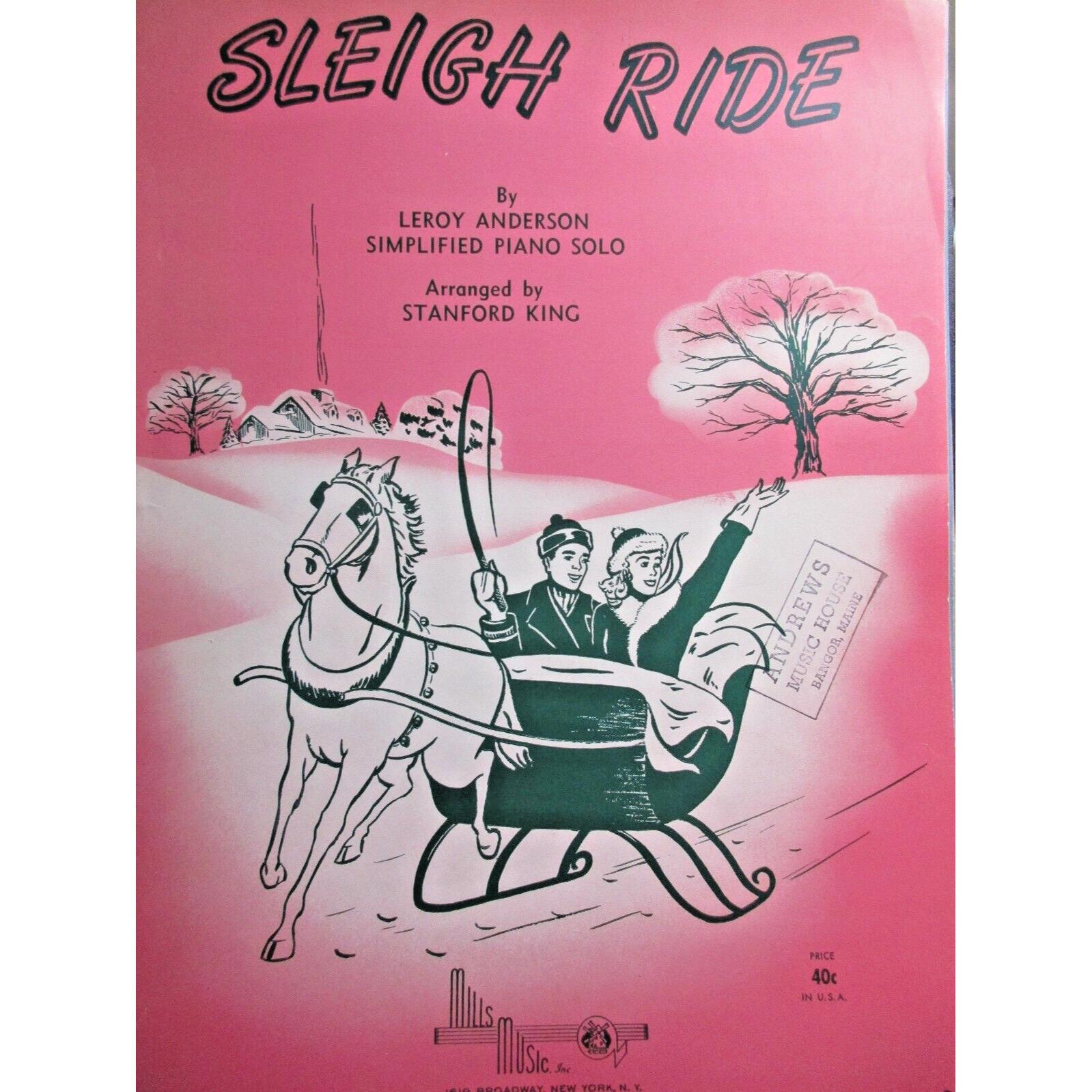 Sheet Music - Sleigh Ride by Leroy Anderson (simplified Piano Solo ...