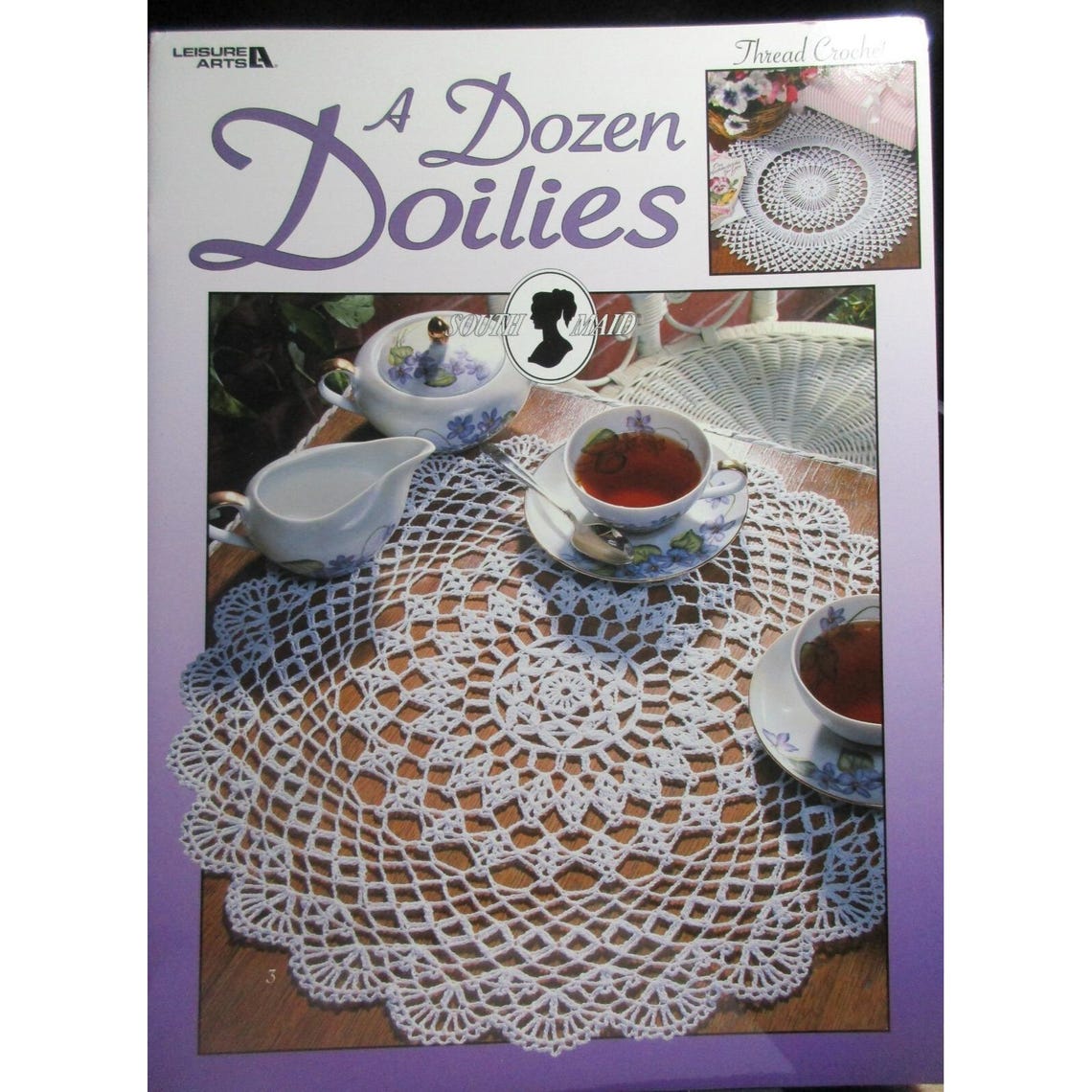 A Dozen Doilies Thread Crochet by South Maid - Leisure Arts 1997 - Etsy