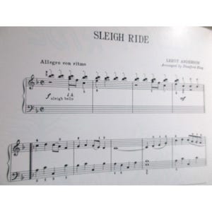 Sheet Music - Sleigh Ride by Leroy Anderson (simplified Piano Solo ...