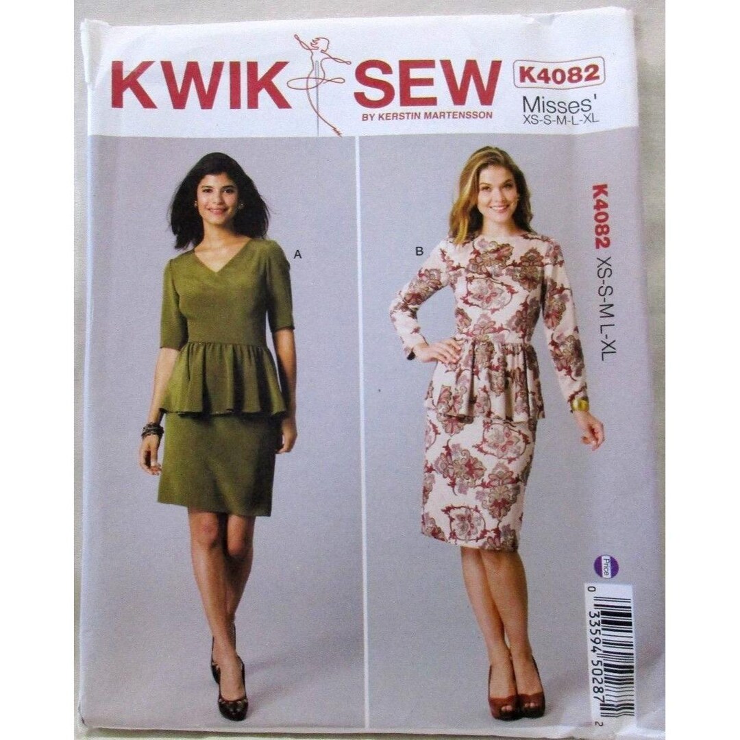 Kwik Sew Pattern K4082 Sizes XS-XL Misses Dresses 2 Variations Uncut ...