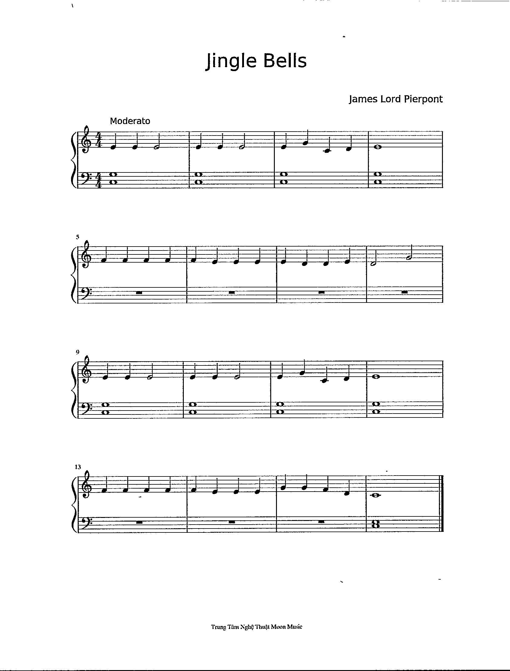 Jingle Bells - Easy Digital Teaching Arrangement - Key of C - Etsy