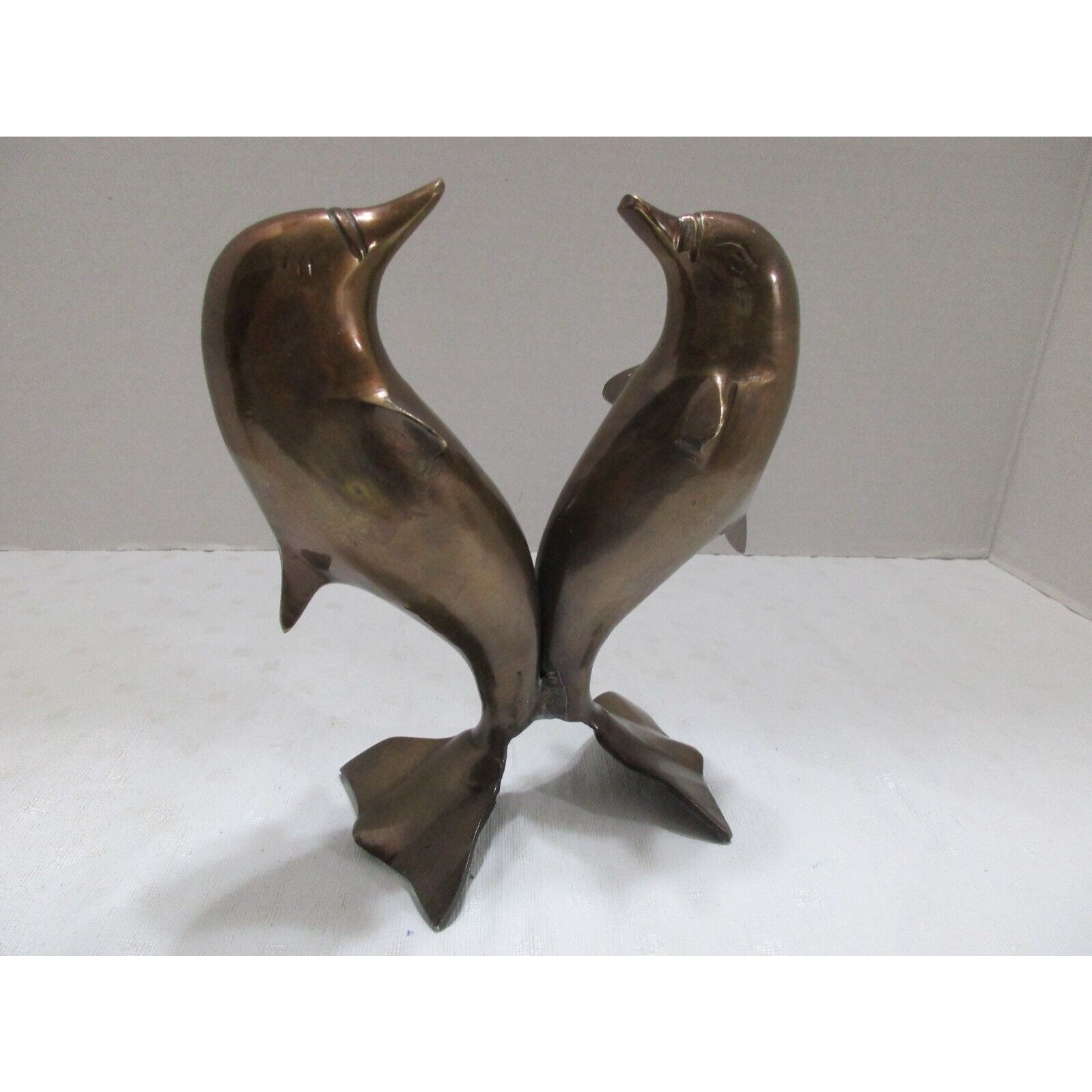 Solid Brass Dolphins Figurine/sculpture 6.5t X 5.5w Heavy READ - Etsy