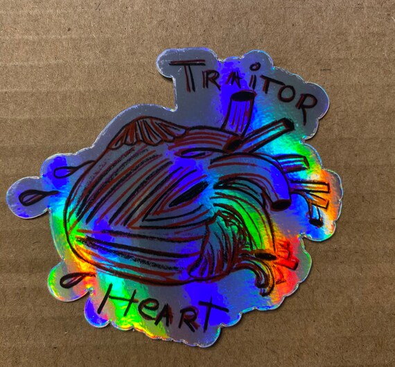 Traitor Heart Holographic Sticker - Etsy
