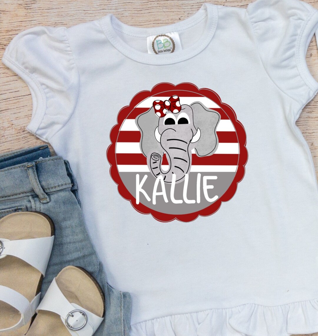 Elephant, Mascot Personalized, Houndstooth, Do It Yourself Iron on ...