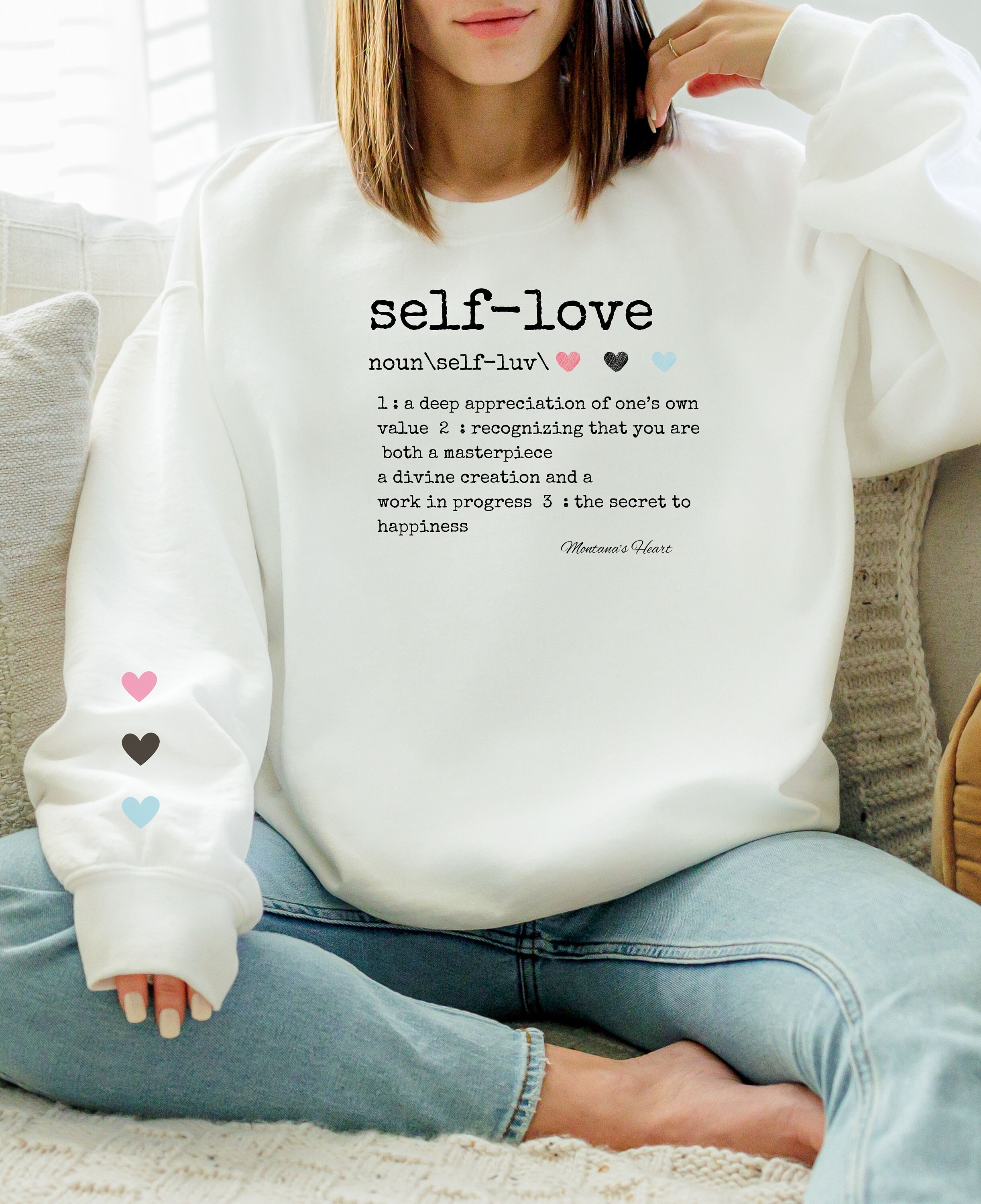 Self-love Definition Sweatshirt | Inspirational Women's Apparel - Etsy